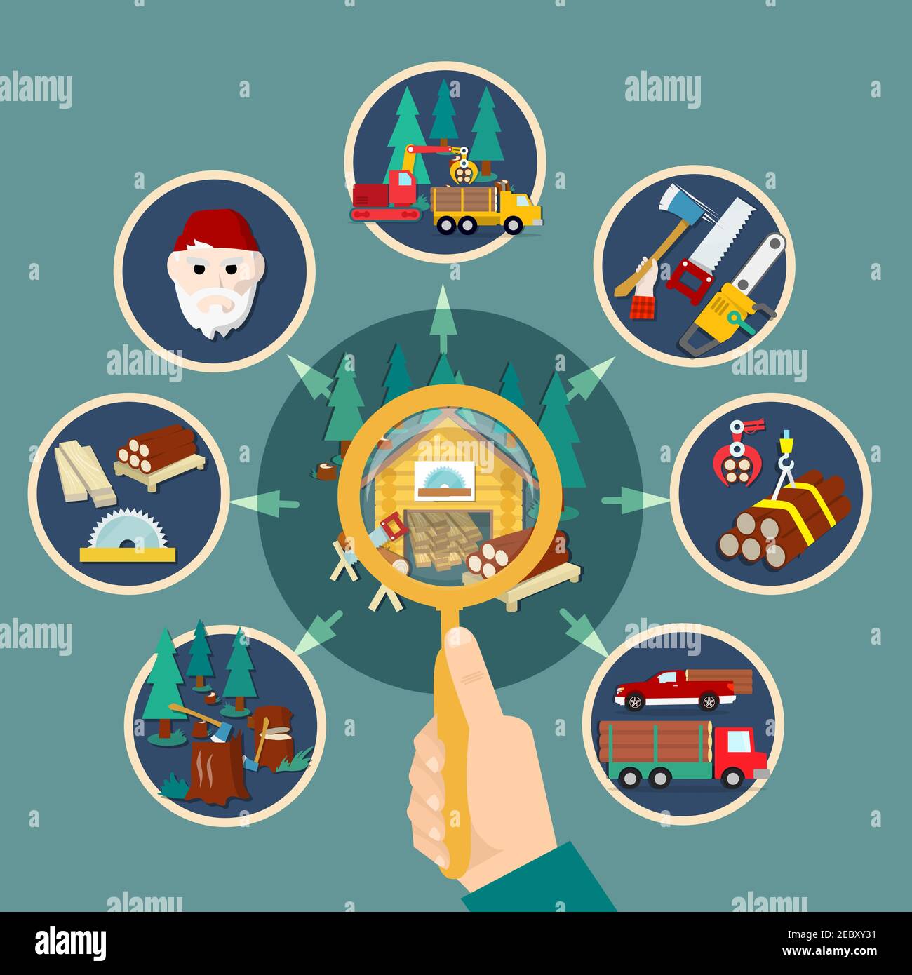 Log rounds Stock Vector Images - Alamy