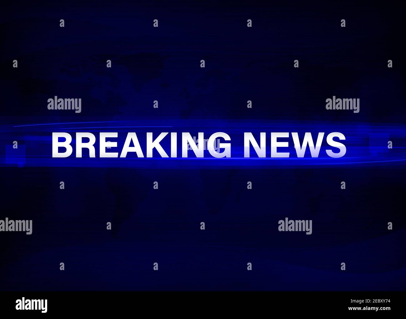 Blue latest breaking news background with glowing shapes. Modern news ...