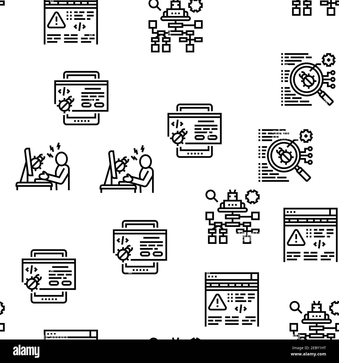 Debugging vector Black and White Stock Photos & Images - Alamy