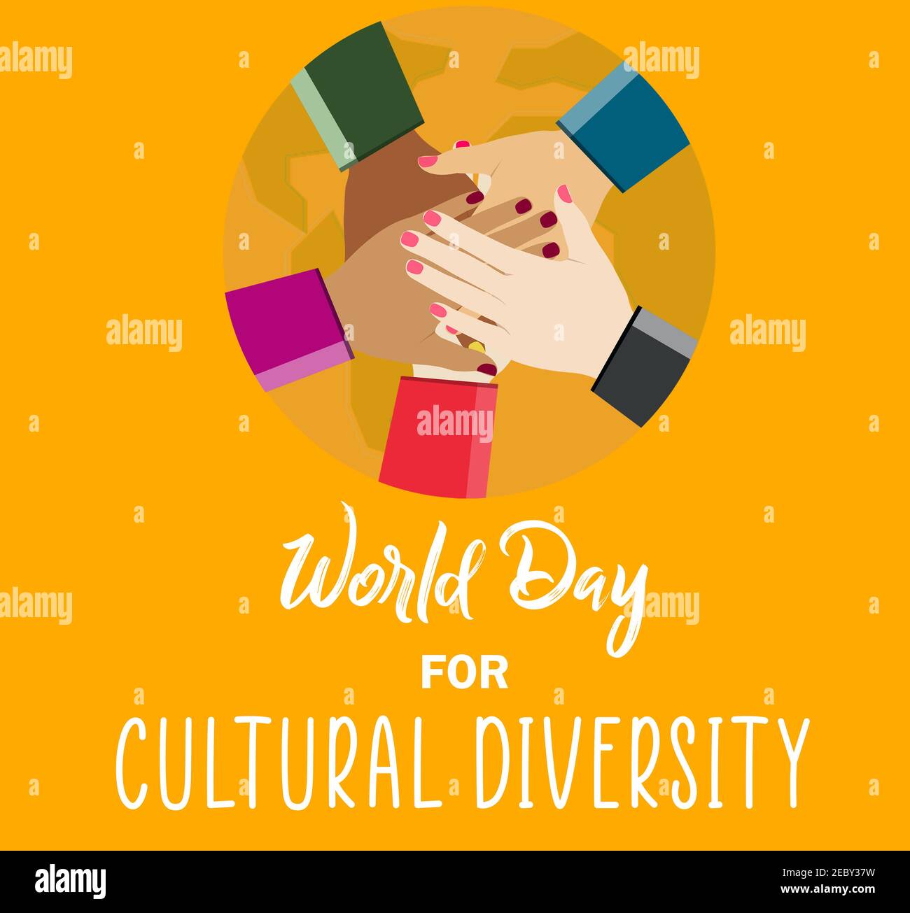 World Cultural Day Diversity Background Concept. Modern Abstract shapes ...