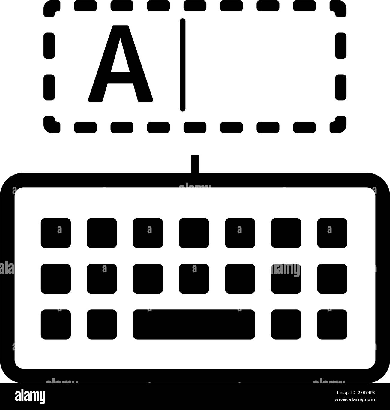 Text Input Text Editing Vector Icon Illustration Stock Vector Image