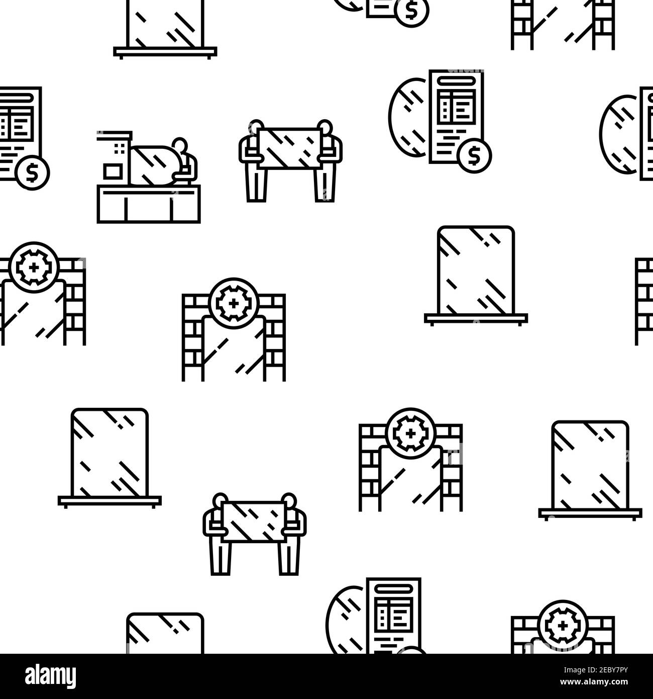 Mirror Installation Vector Seamless Pattern Stock Vector Image & Art ...