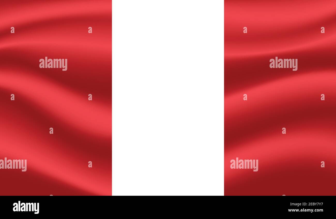 Peru flag with waving texture. Vector background Stock Vector Image ...
