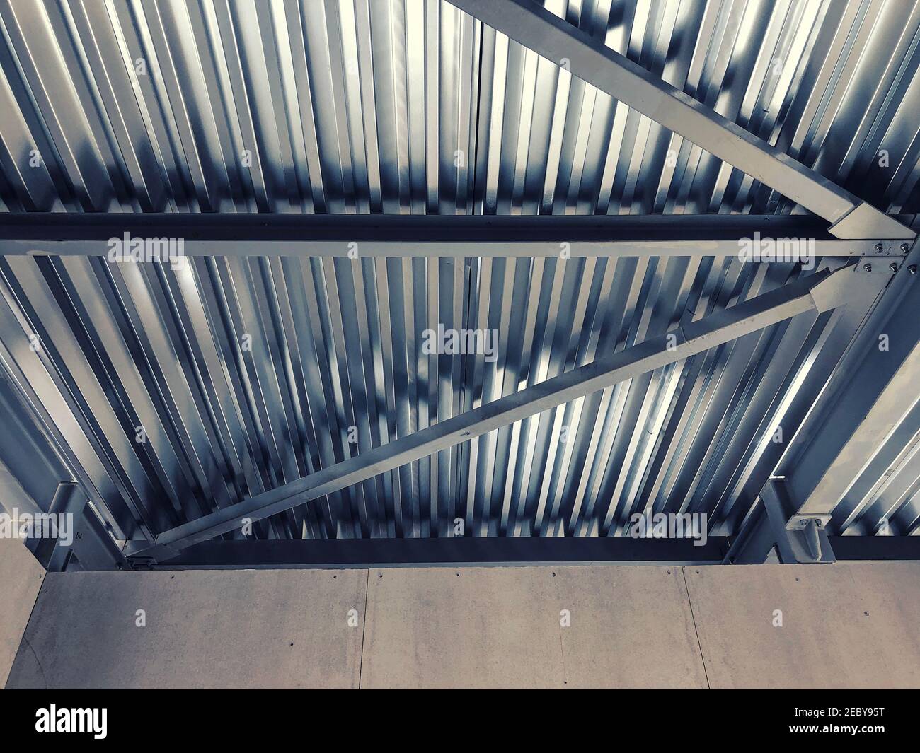 Metal supporting ceiling structures and profiled stainless steel sheets ...