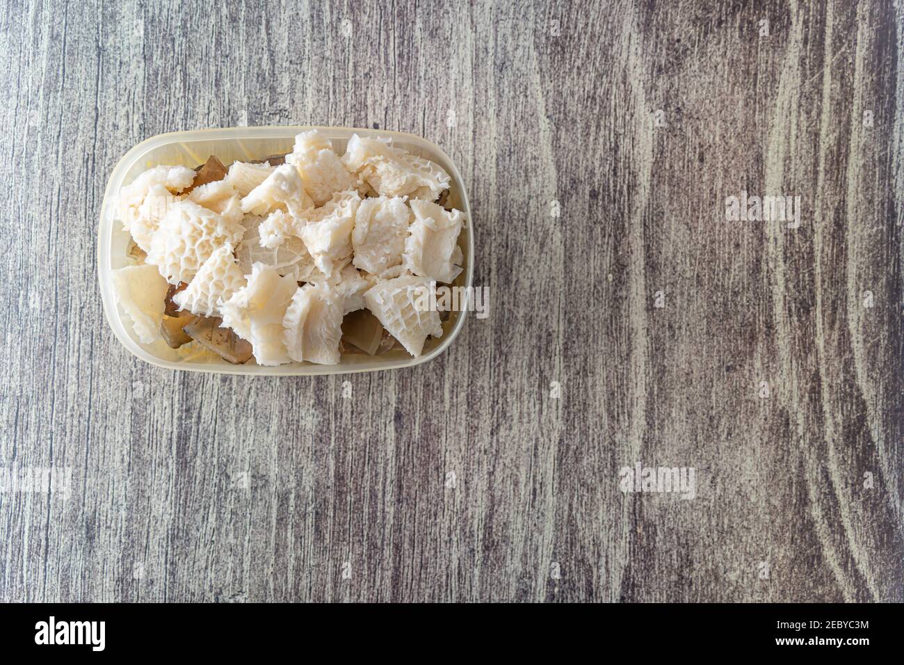 Cleaned beef Honeycomb tripe ready for cooking Stock Photo - Alamy