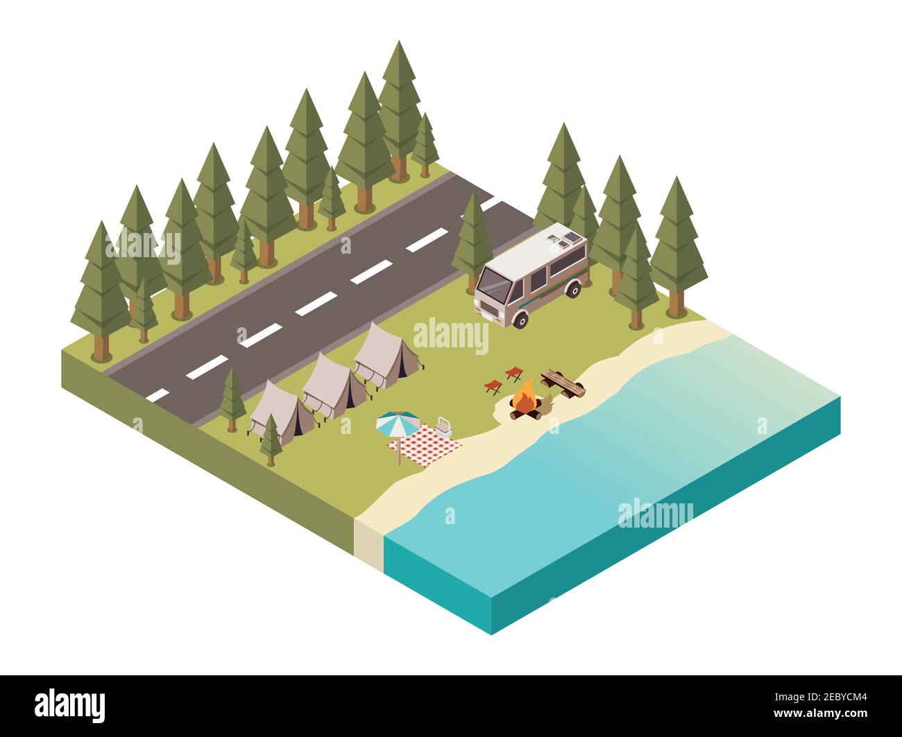 Picnic under cover Stock Vector Images - Alamy