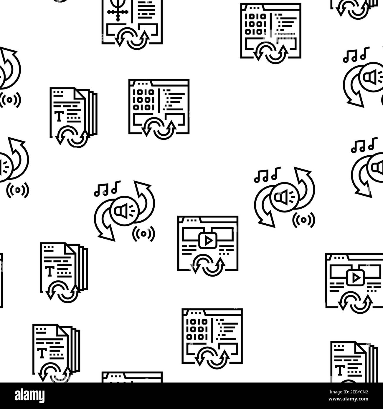 Converter Application Vector Seamless Pattern Stock Vector Image & Art ...