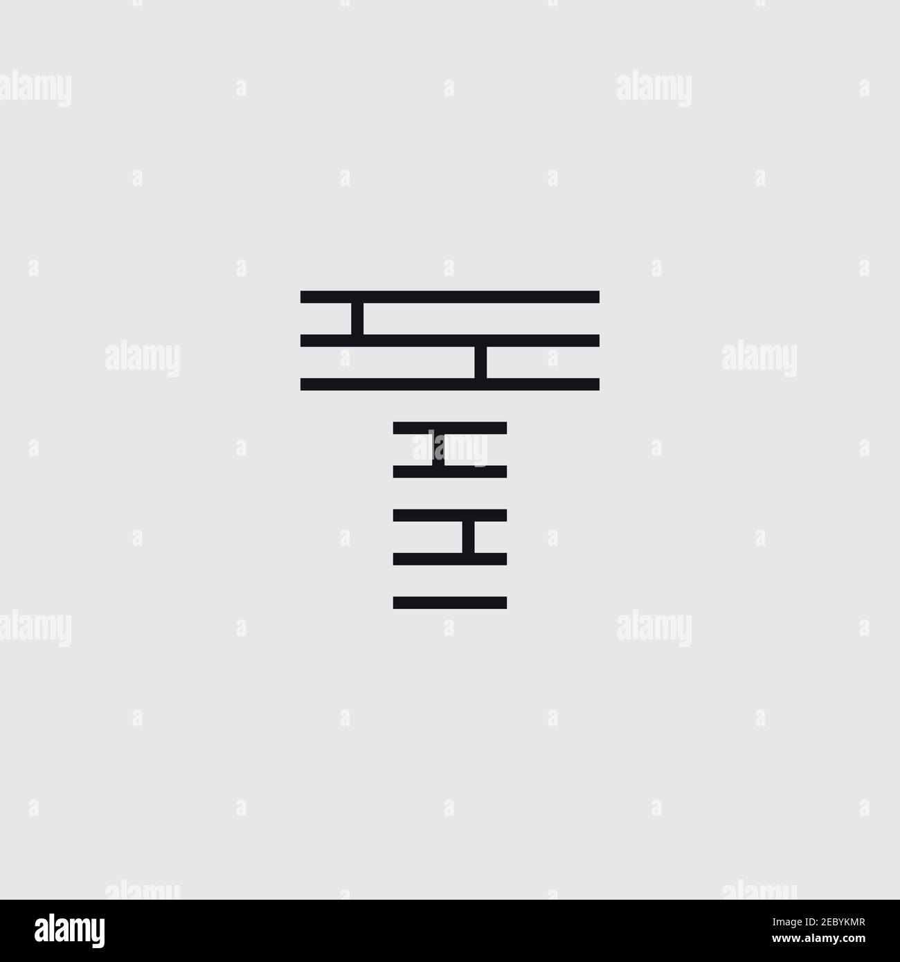 Construction letter T with brick illustration logo design vector ...