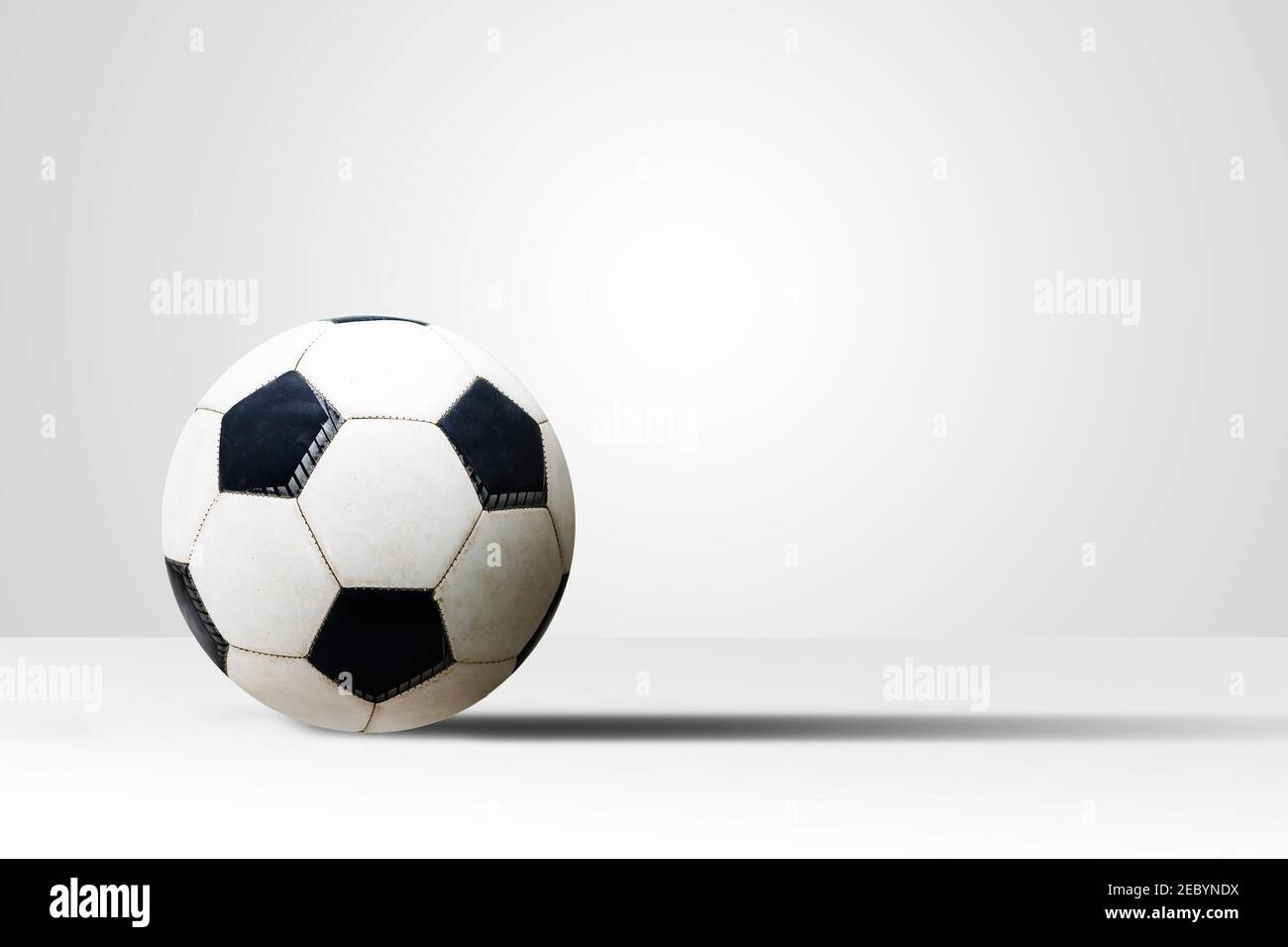 Single soccer ball isolated on white background Stock Photo - Alamy