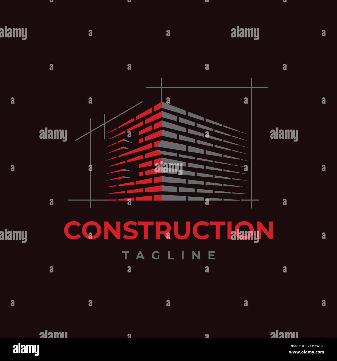 Home build symbol logo design vector template. Brick work with letter B ...