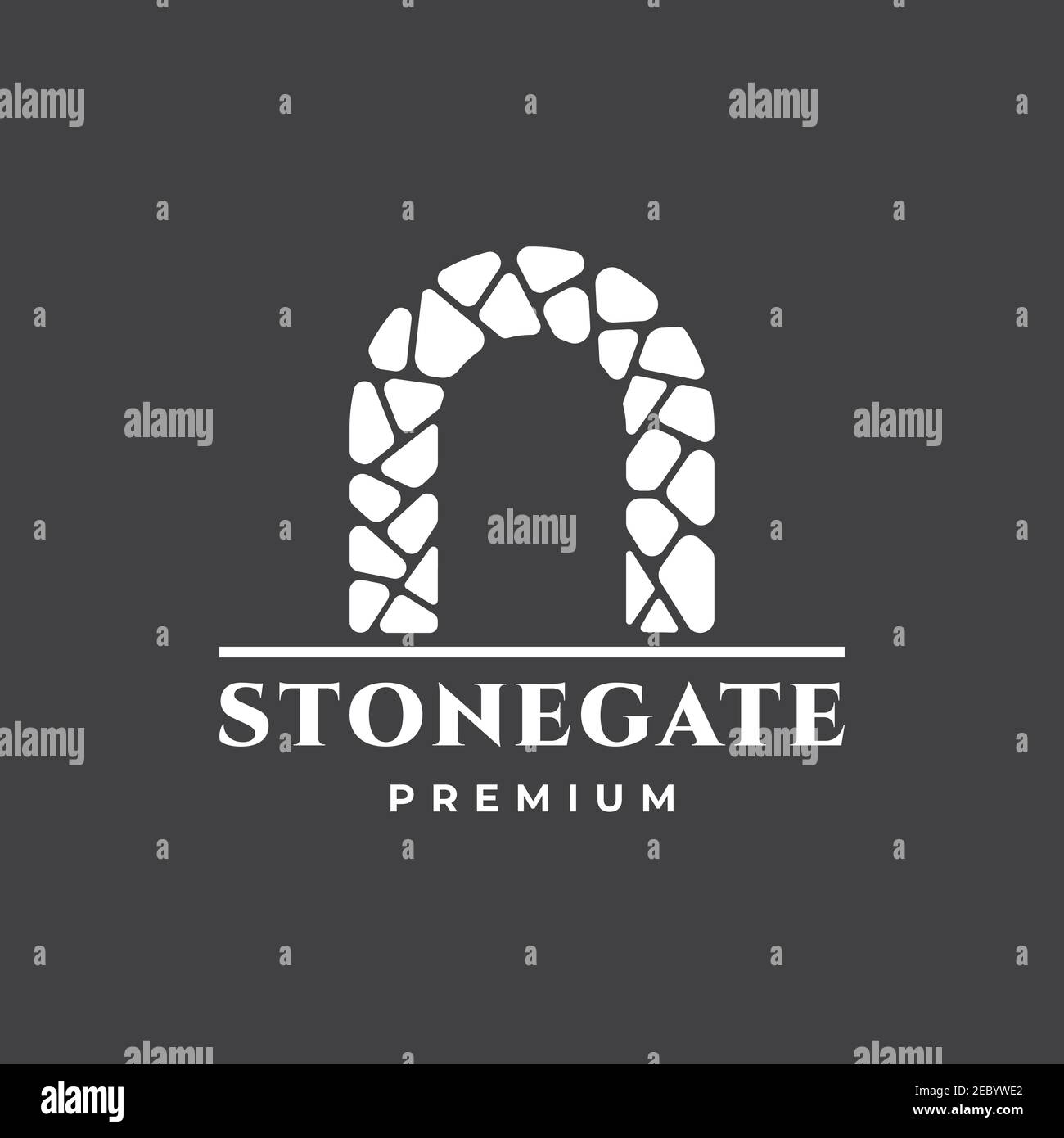 creative gate logo design vector template. retro gate symbol Stock ...