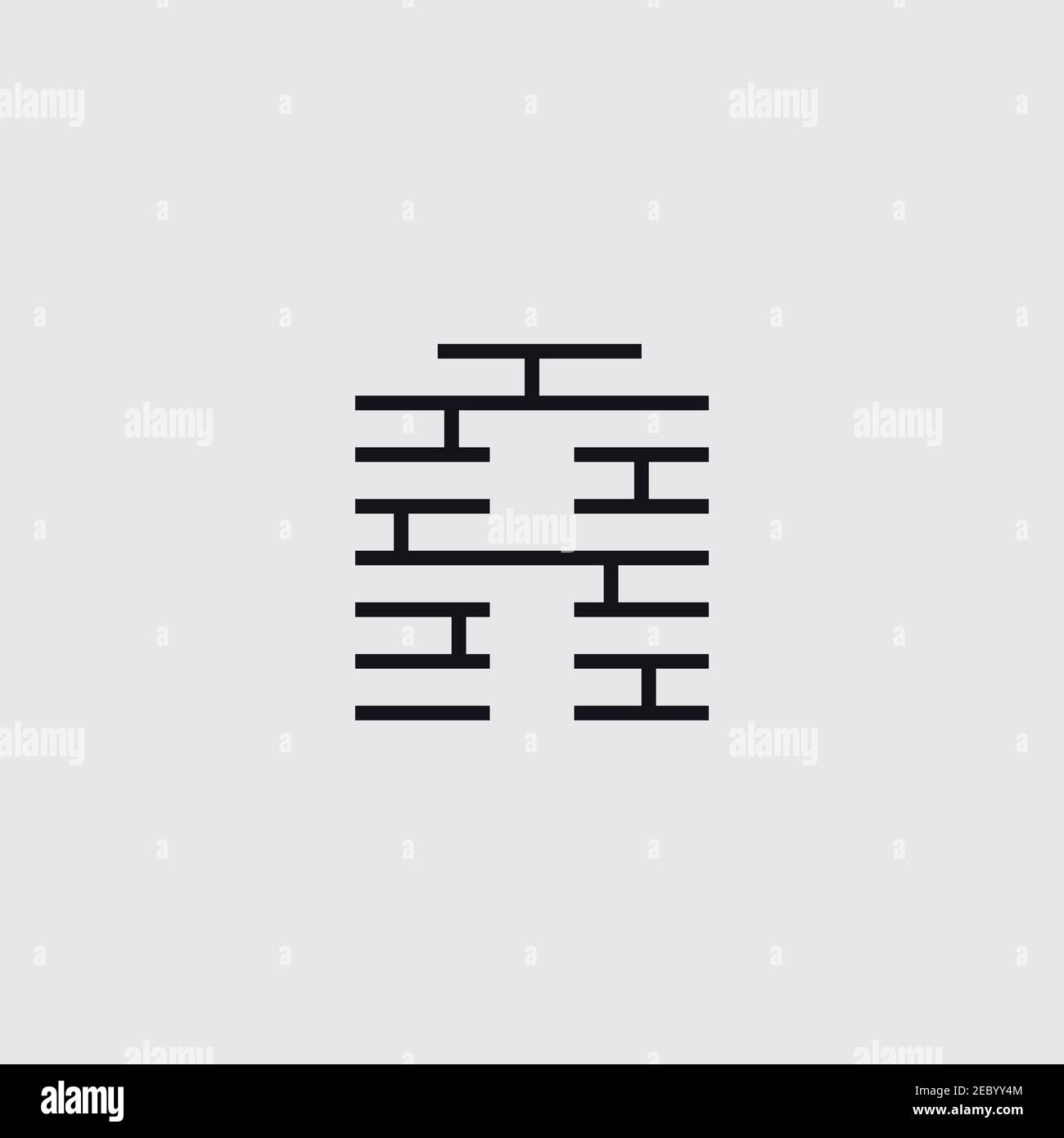 Construction letter A with brick illustration logo design vector ...