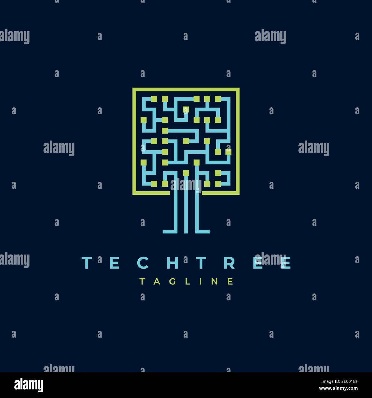 Tech tree logo design inspiration symbol vector template Stock Vector ...