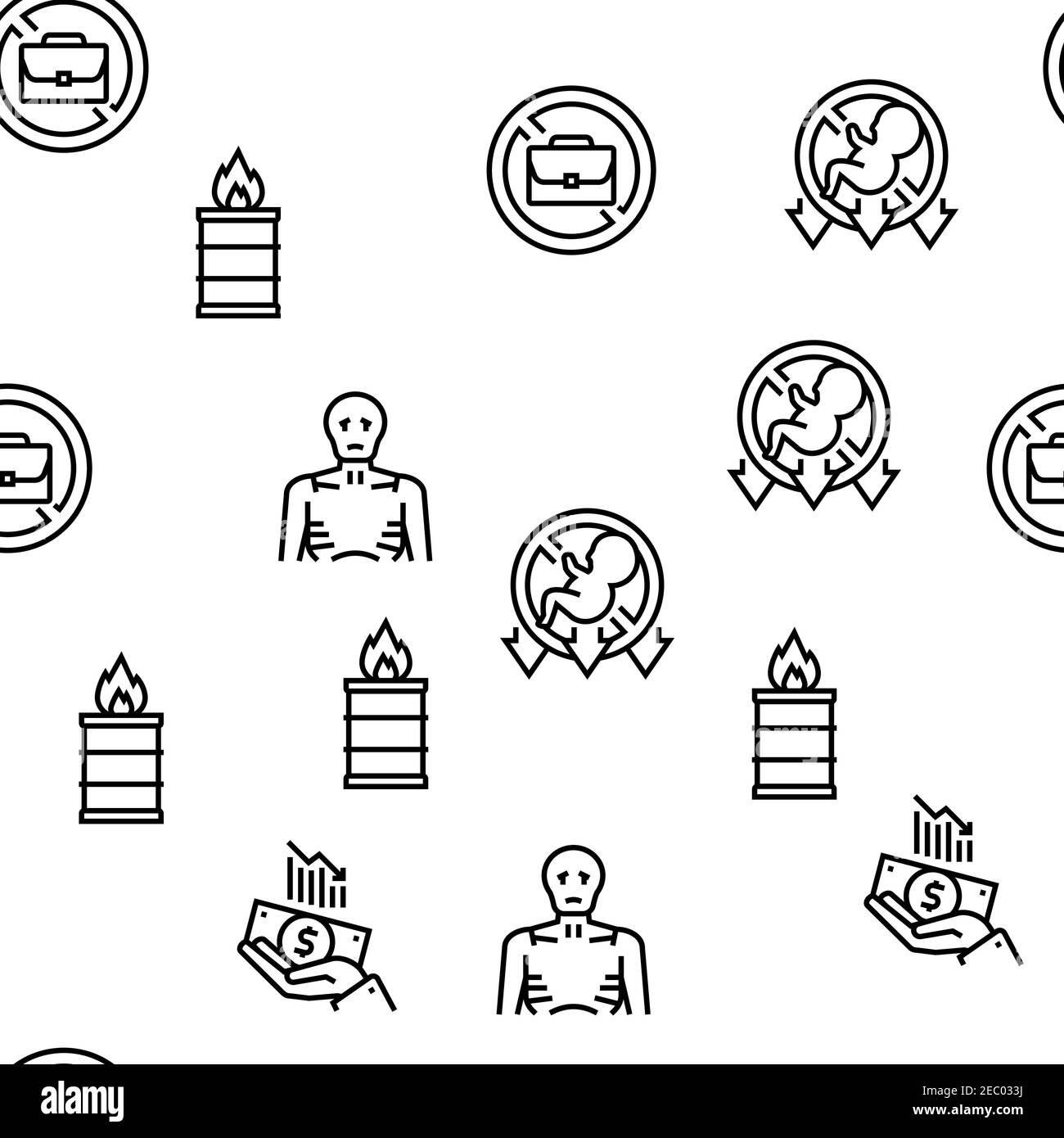 Poverty Destitution Vector Seamless Pattern Stock Vector Image & Art ...