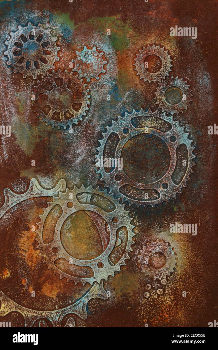 Various gears abstract background hi-res stock photography and images ...
