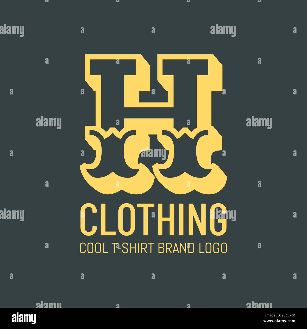 cool t-shirt brand logo design template Stock Photo - Alamy