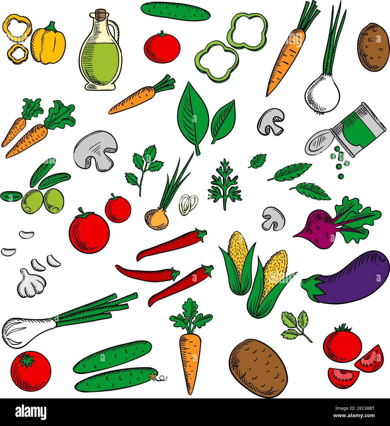 Tomato onion and herb Stock Vector Images - Alamy