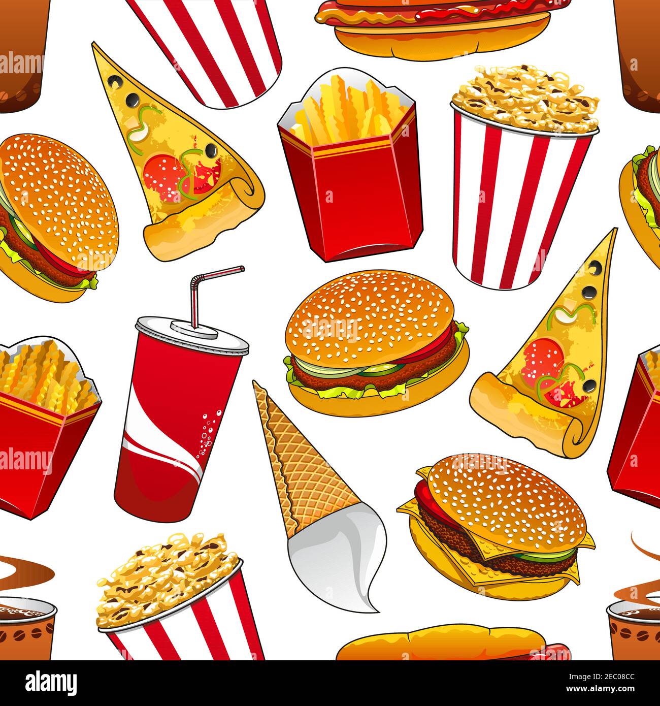 Cartoon pizza slices fast food hi-res stock photography and images - Alamy