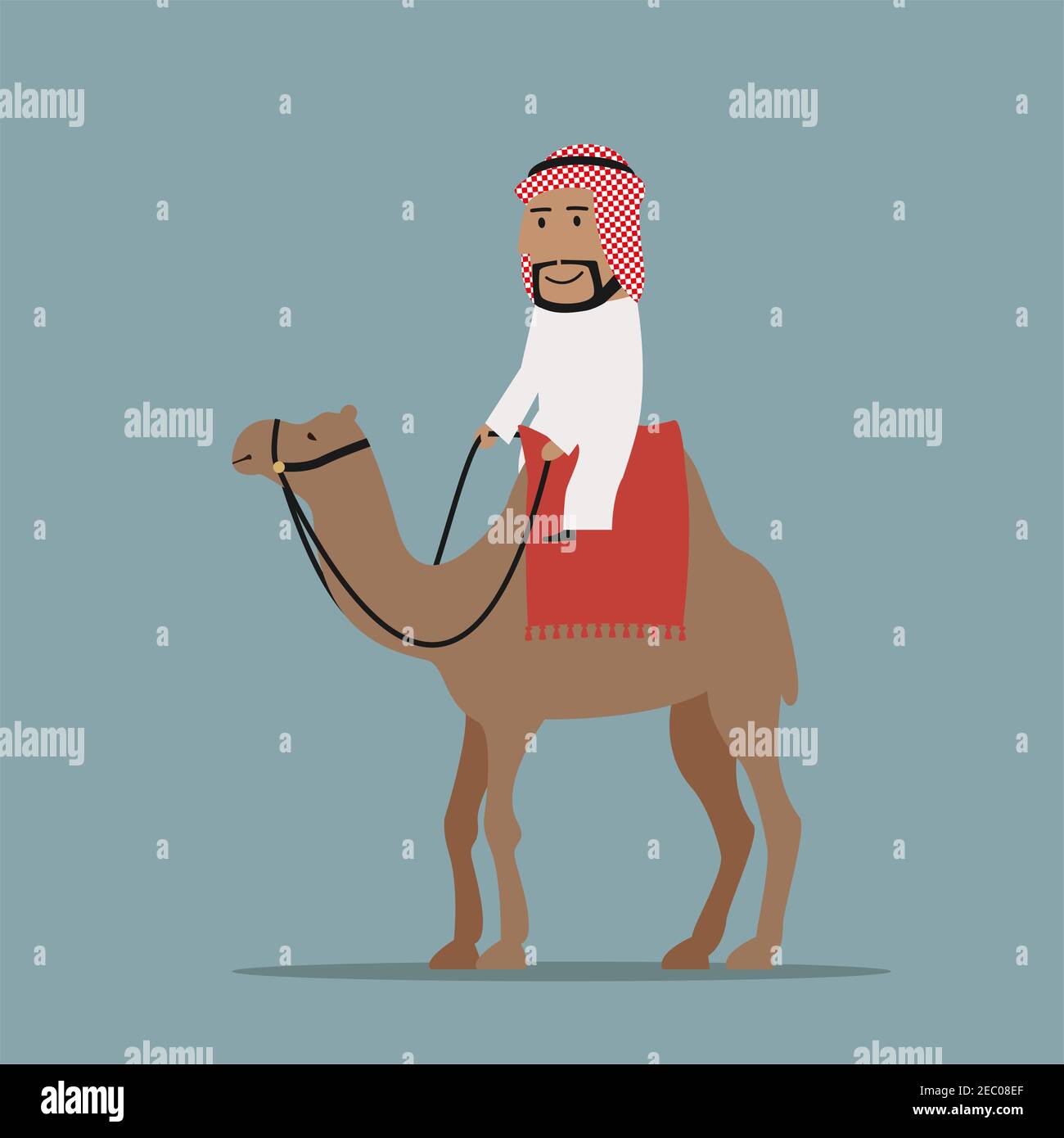 Smiling arab man in traditional Stock Vector Images - Alamy