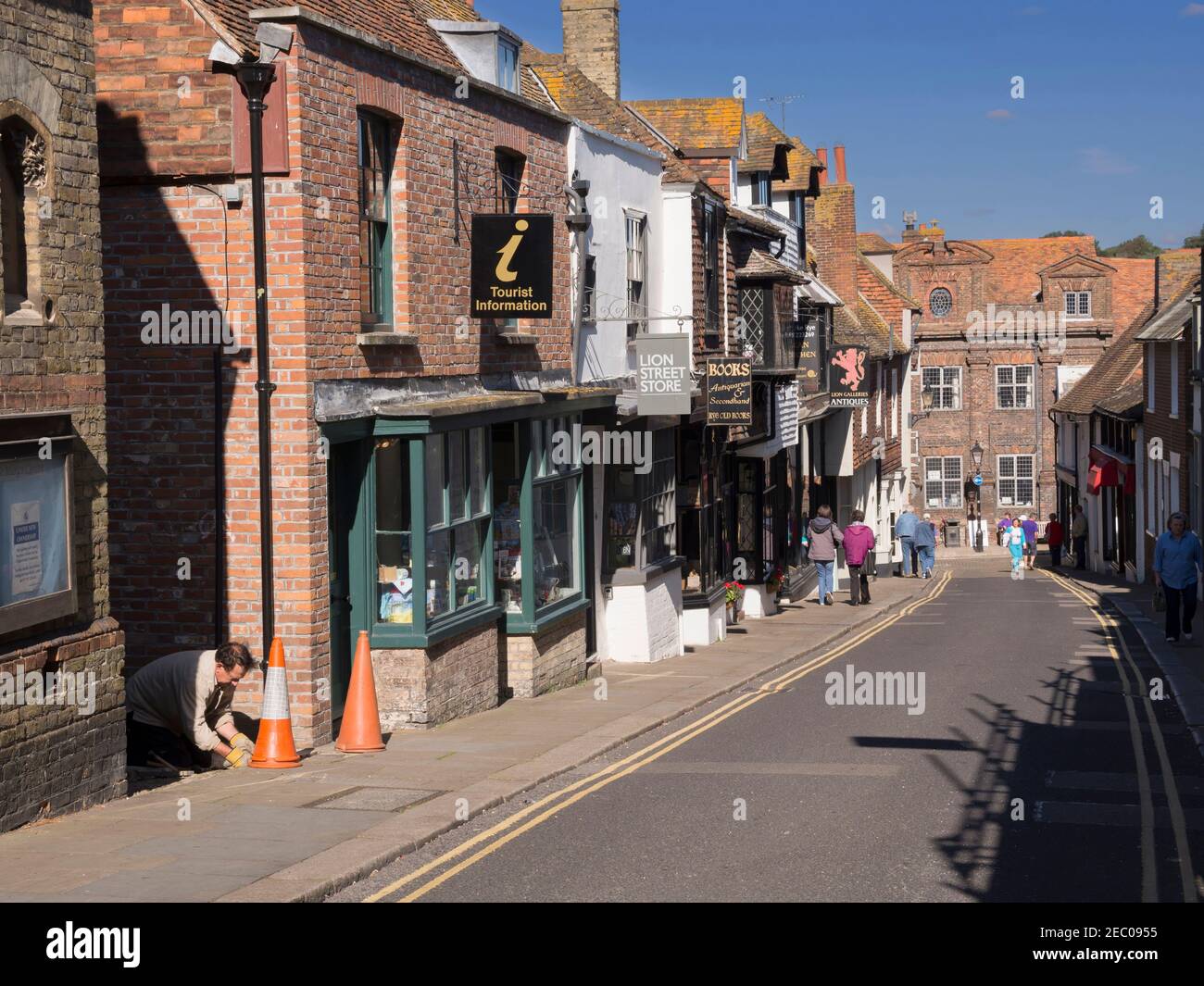 Lion Street, Rye, Sussex. One of the quaint streets lined with ...