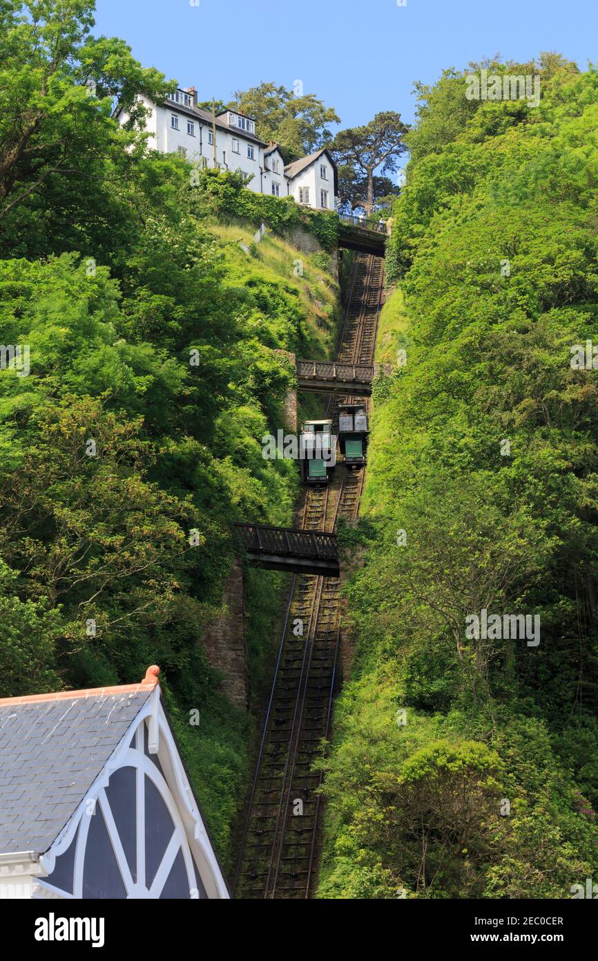 Lynton and Lynmouth Cliff Railway is a water-powered funicular railway ...