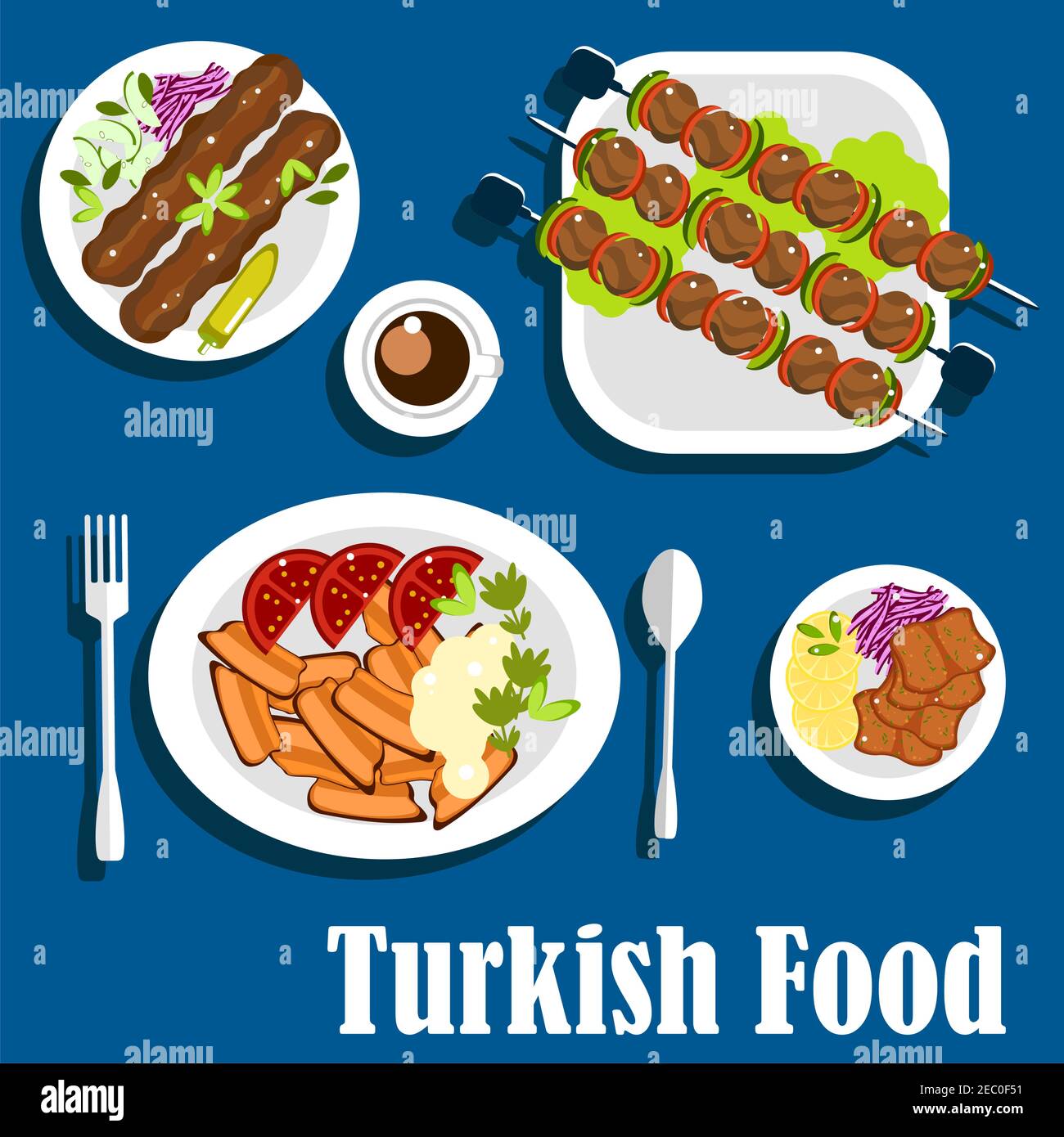 Turkish fast food lamb Stock Vector Images - Alamy