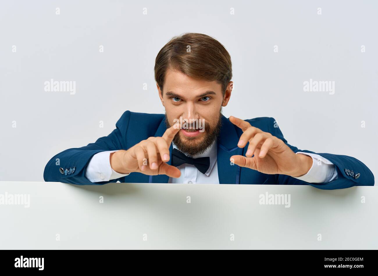 business man emotion presentation white mocap poster advertising ...