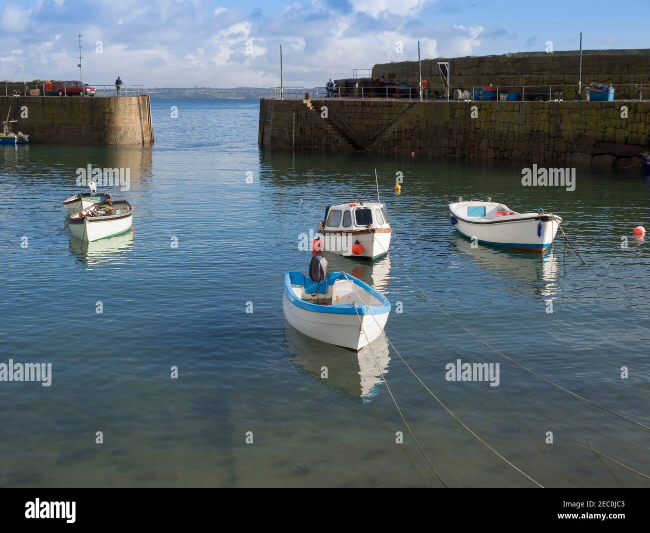 Mousehole, Cornwall. Iconic fishing village with a picturesque harbour ...