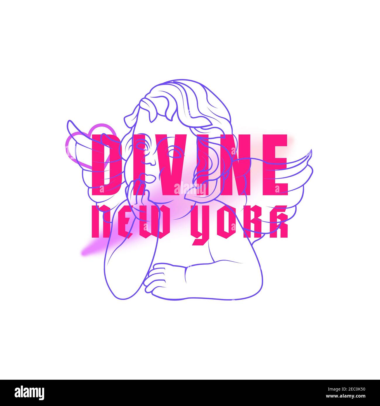 logo for a street fashion brand with a cherub silhouette Stock Photo ...