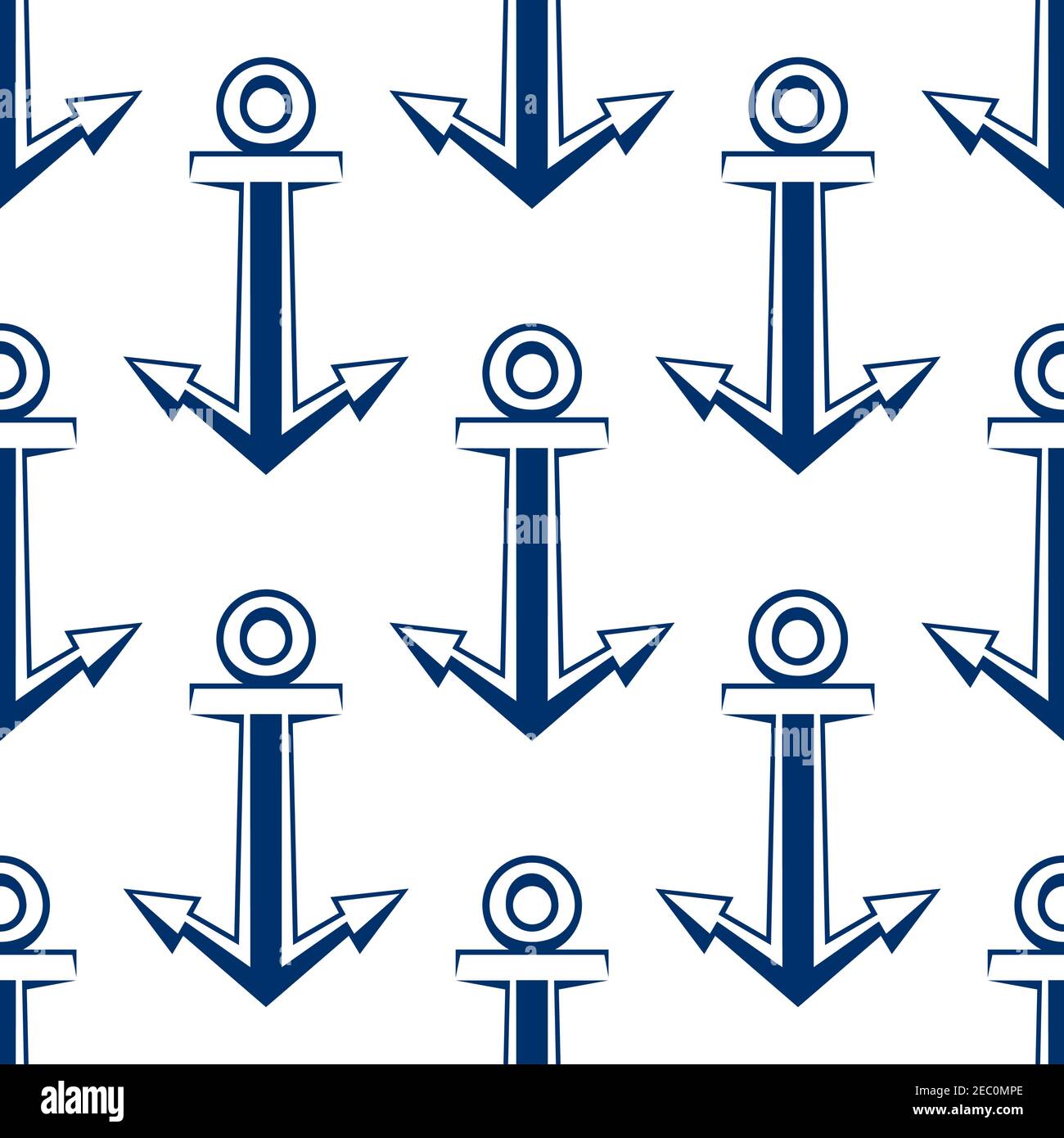 Old ship anchors seamless pattern background for marine or nautical ...