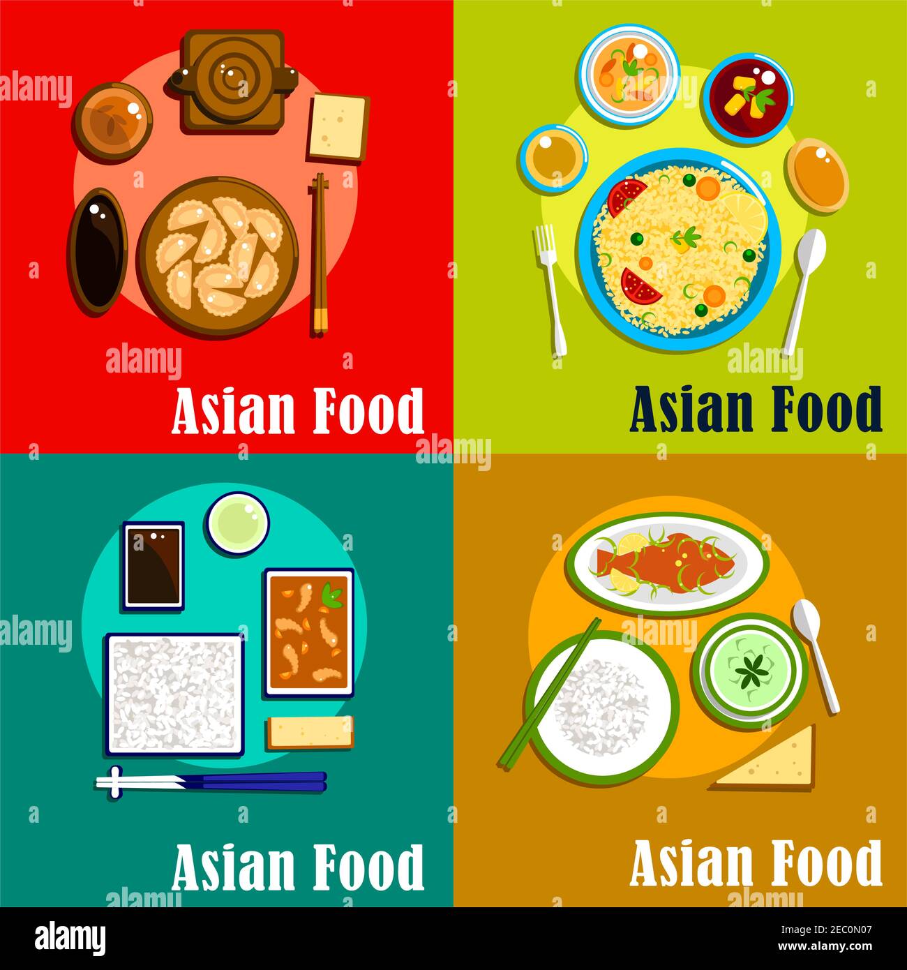 Delicious fish curry rice Stock Vector Images - Alamy