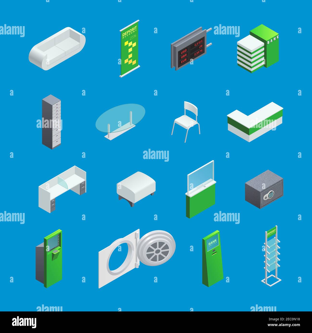 Bank window indoors Stock Vector Images - Alamy