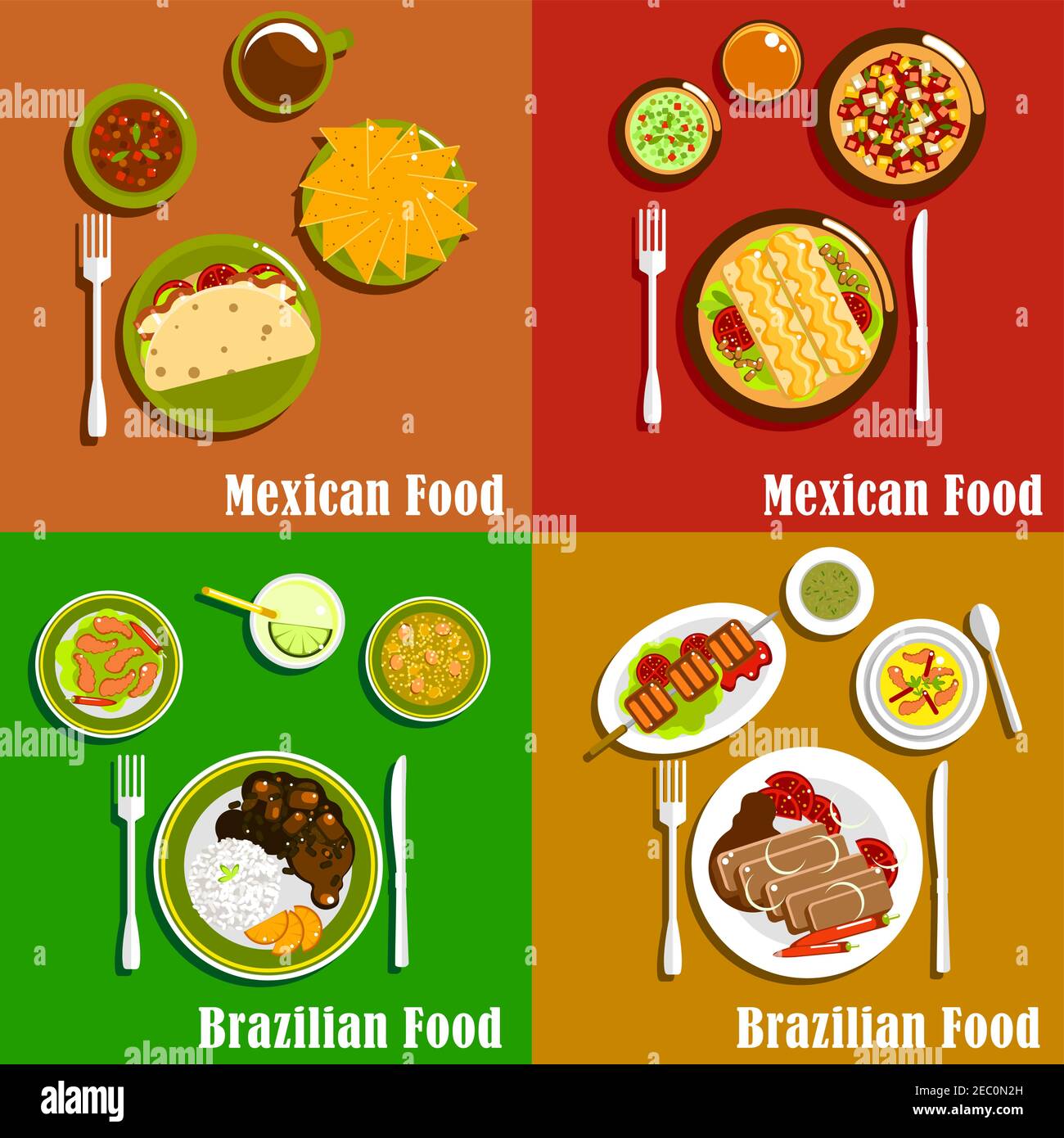 Mexican shrimp tacos fresh Stock Vector Images - Alamy