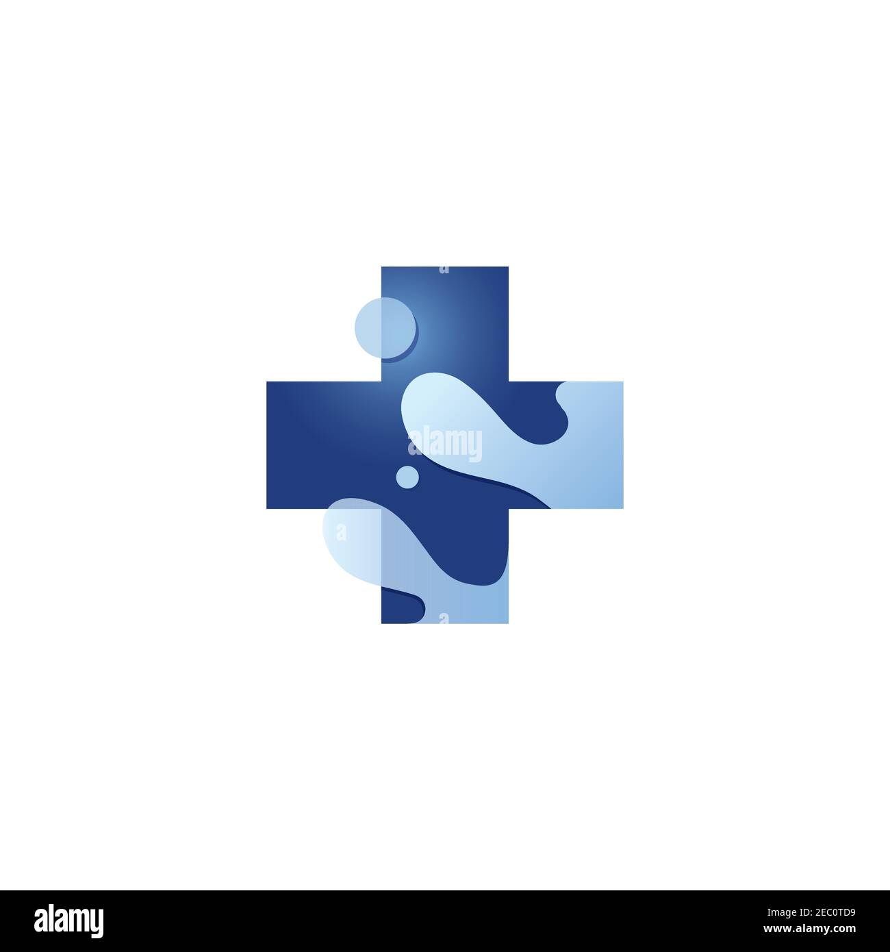 Cross with water illustration logo design vector template. Creative ...