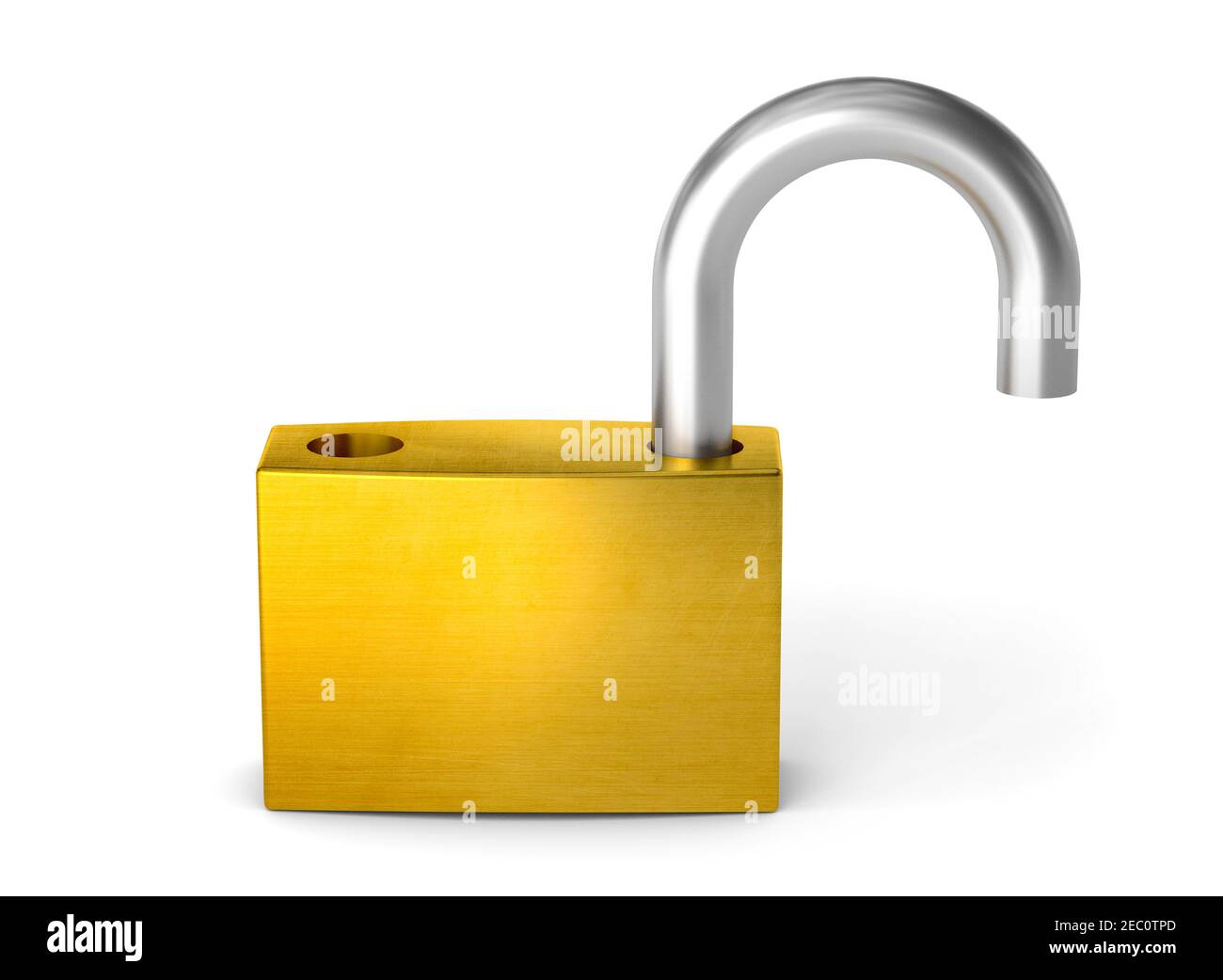 Open padlock. Unlock lock. isolated on white background with clipping ...