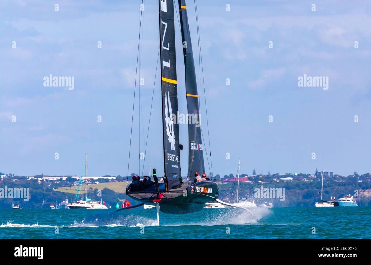 Auckland, New Zealand. 13th Feb, 2021. INEOS Team UK in the Final of ...
