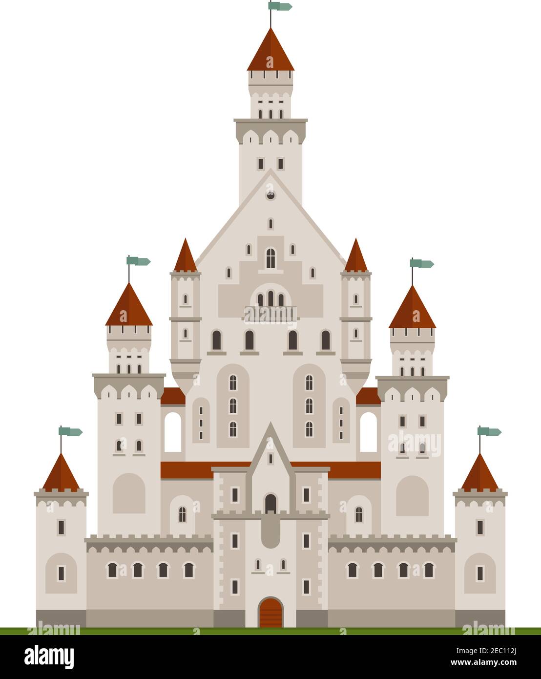 Turret fortress battlement roman stone architecture Stock Vector Images ...