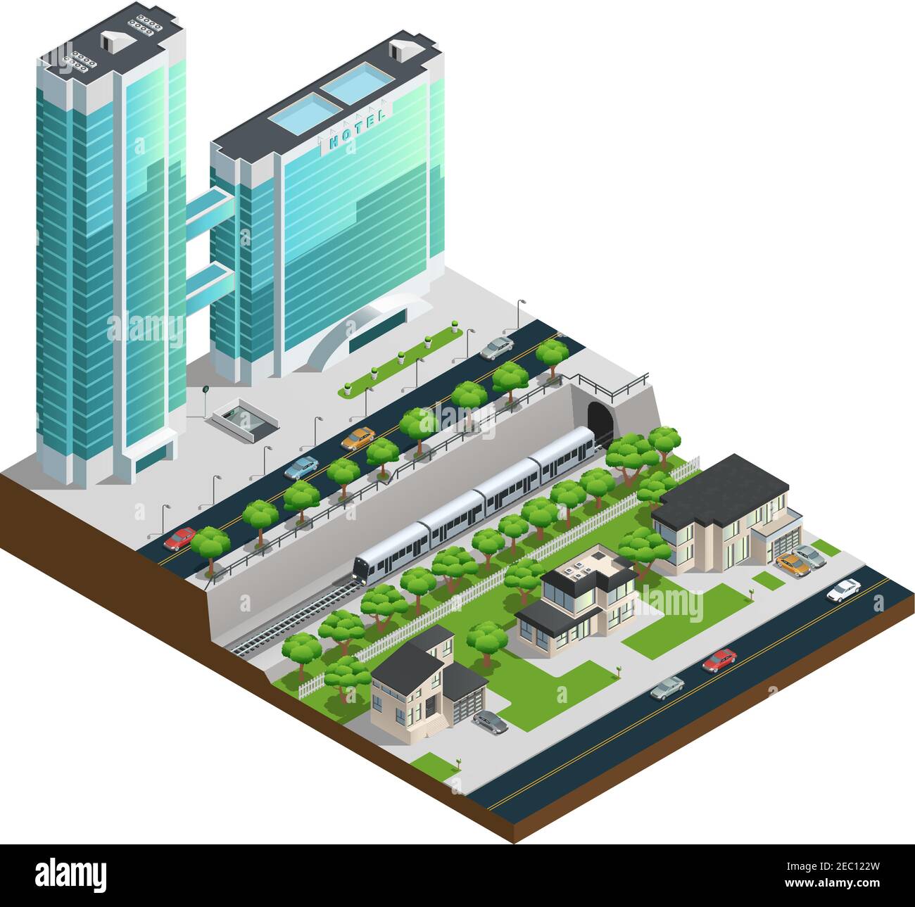 Train in railway yard Stock Vector Images - Alamy