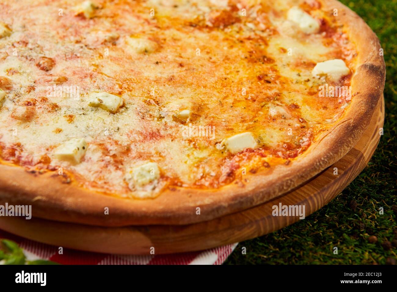 Delicious italian pizza quattro formaggi with the four cheeses ...