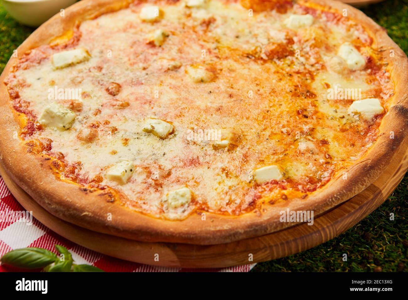 Delicious italian pizza quattro formaggi with the four cheeses ...