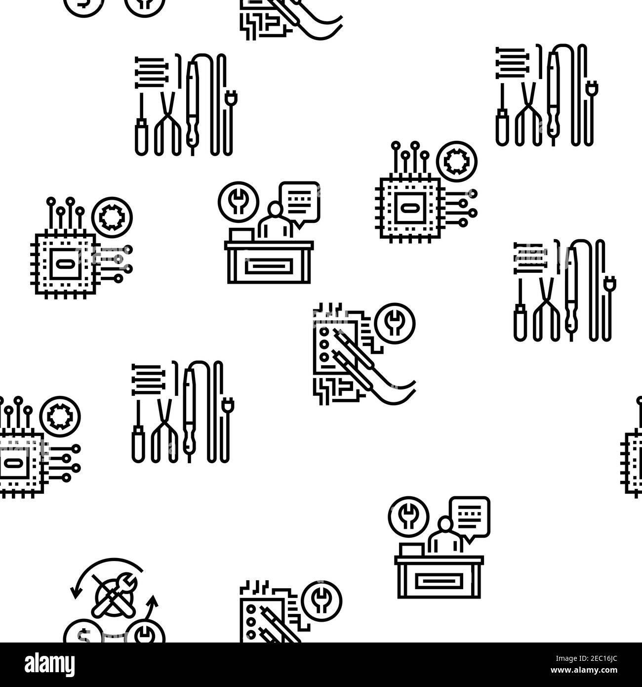 Electronic Repair Vector Seamless Pattern Stock Vector Image & Art - Alamy