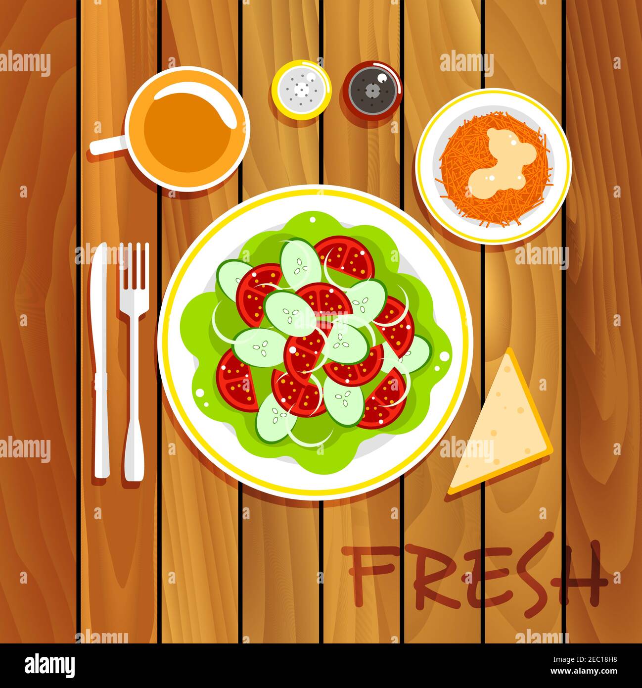Food drink served on table Cut Out Stock Images & Pictures - Alamy