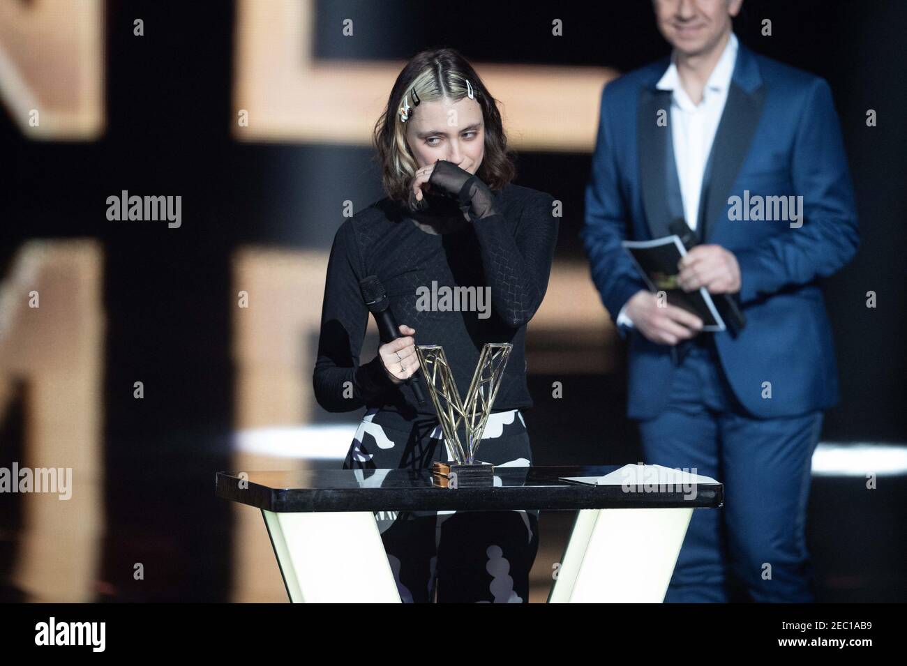 Pomme receives the best female artist of the year award during the 36th ...