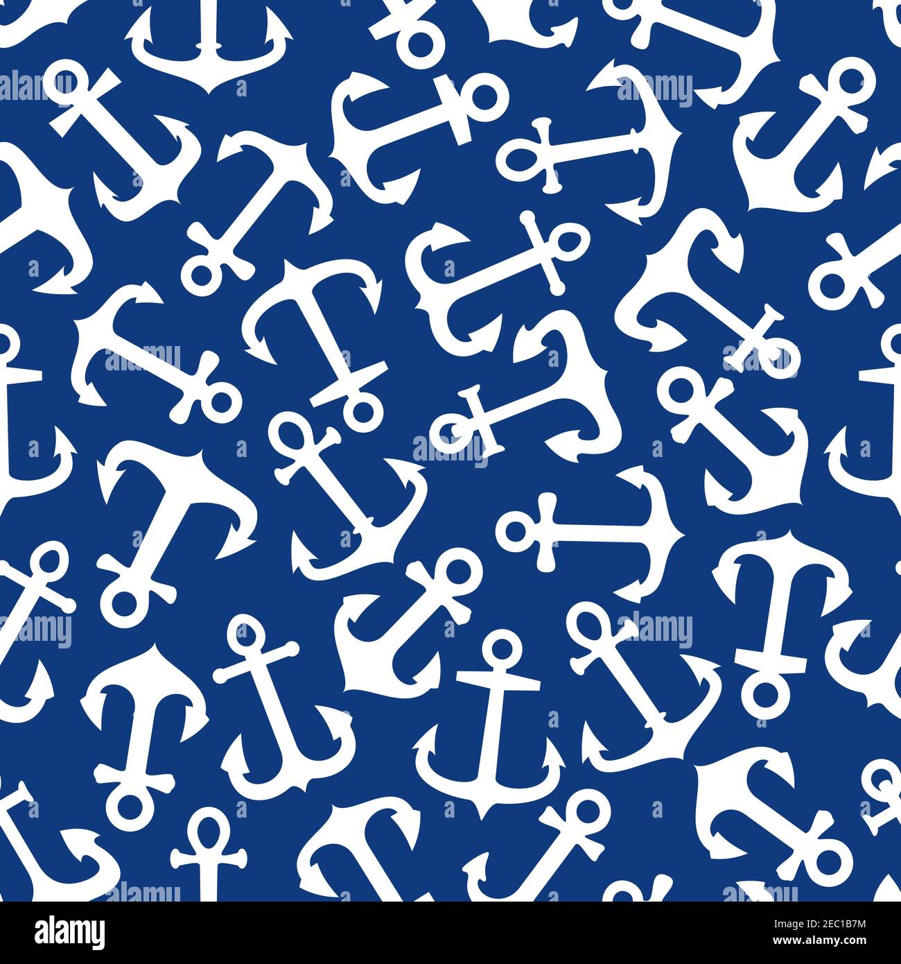 Seamless marine anchors pattern for navy backdrop, sea club or yacht travel themes design with ...