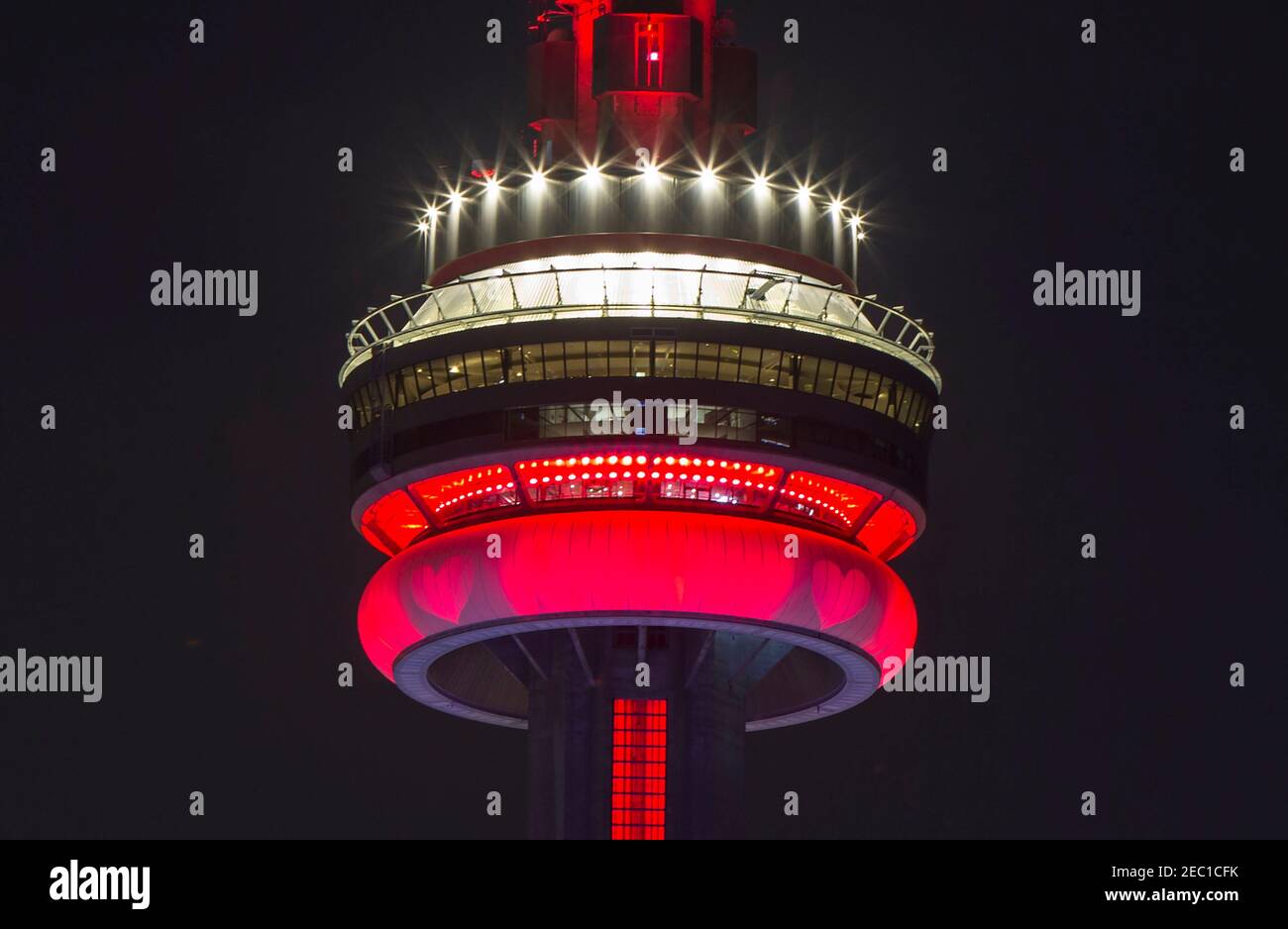 Toronto, Canada. 12th Feb, 2021. The Canadian National Tower (CN Tower ...