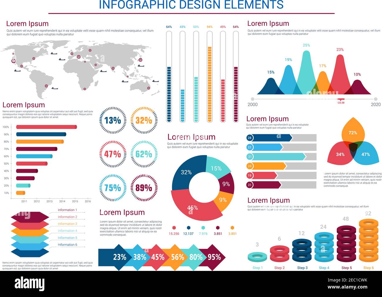 Infographic And Diagram Design Elements Vector