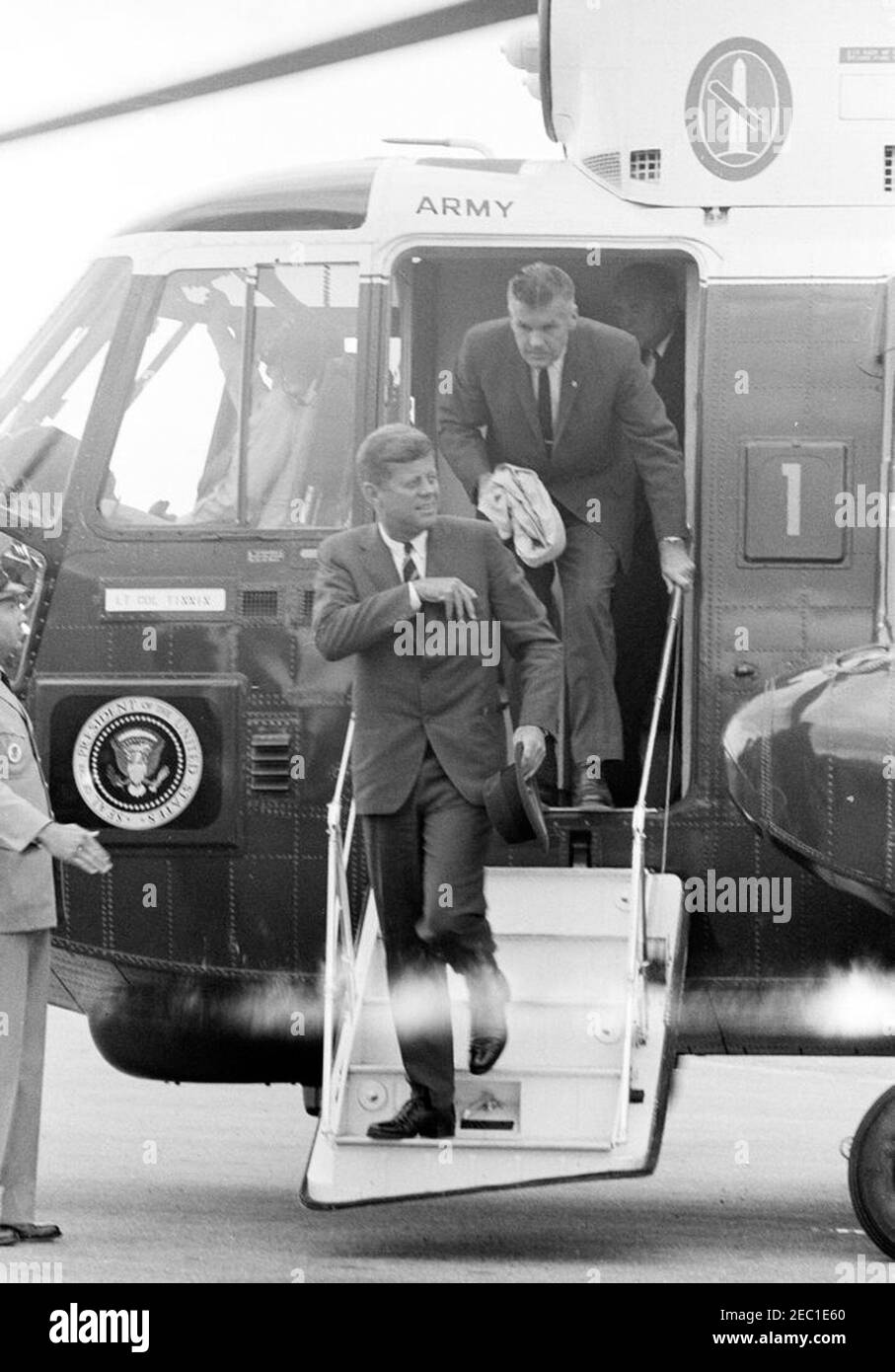 Campaign Trip to Pennsylvania. President John F. Kennedy arrives aboard ...