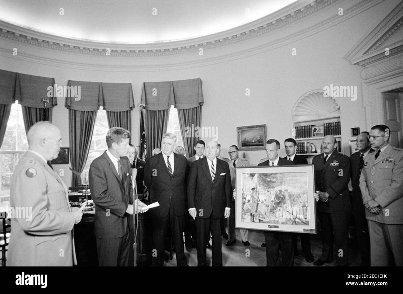 Presentation of a painting, u0022The Whites of Their Eyesu0022, by Ken ...