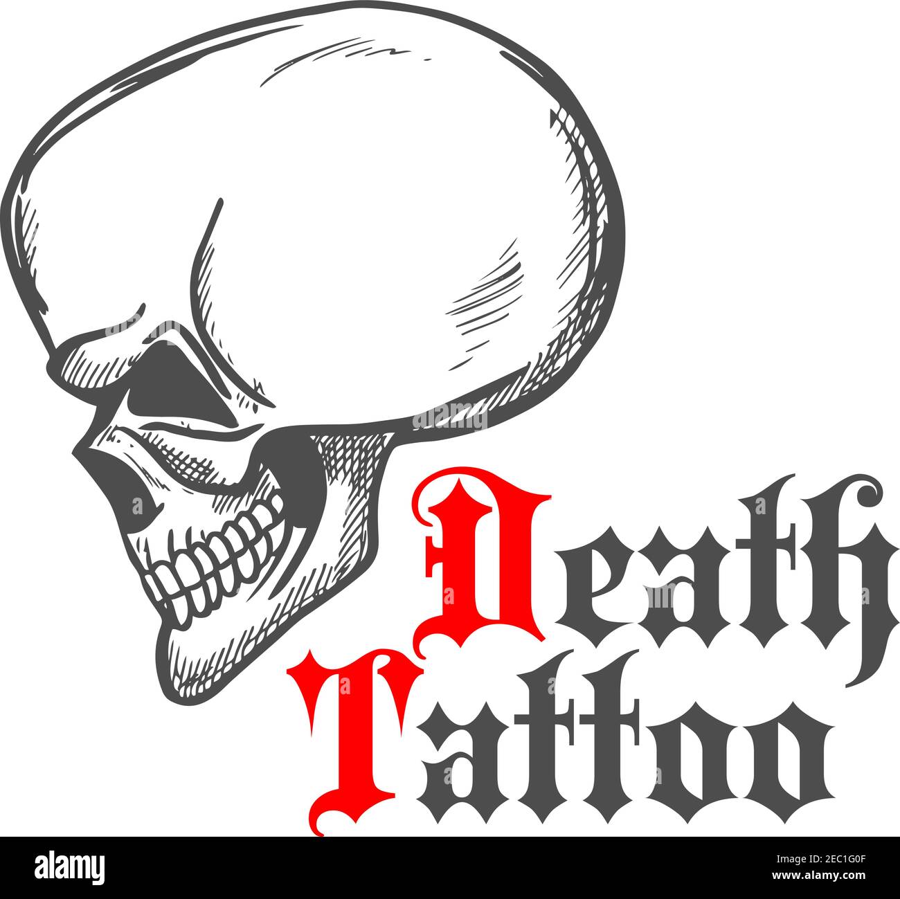 Skull in profile Stock Vector Images - Alamy
