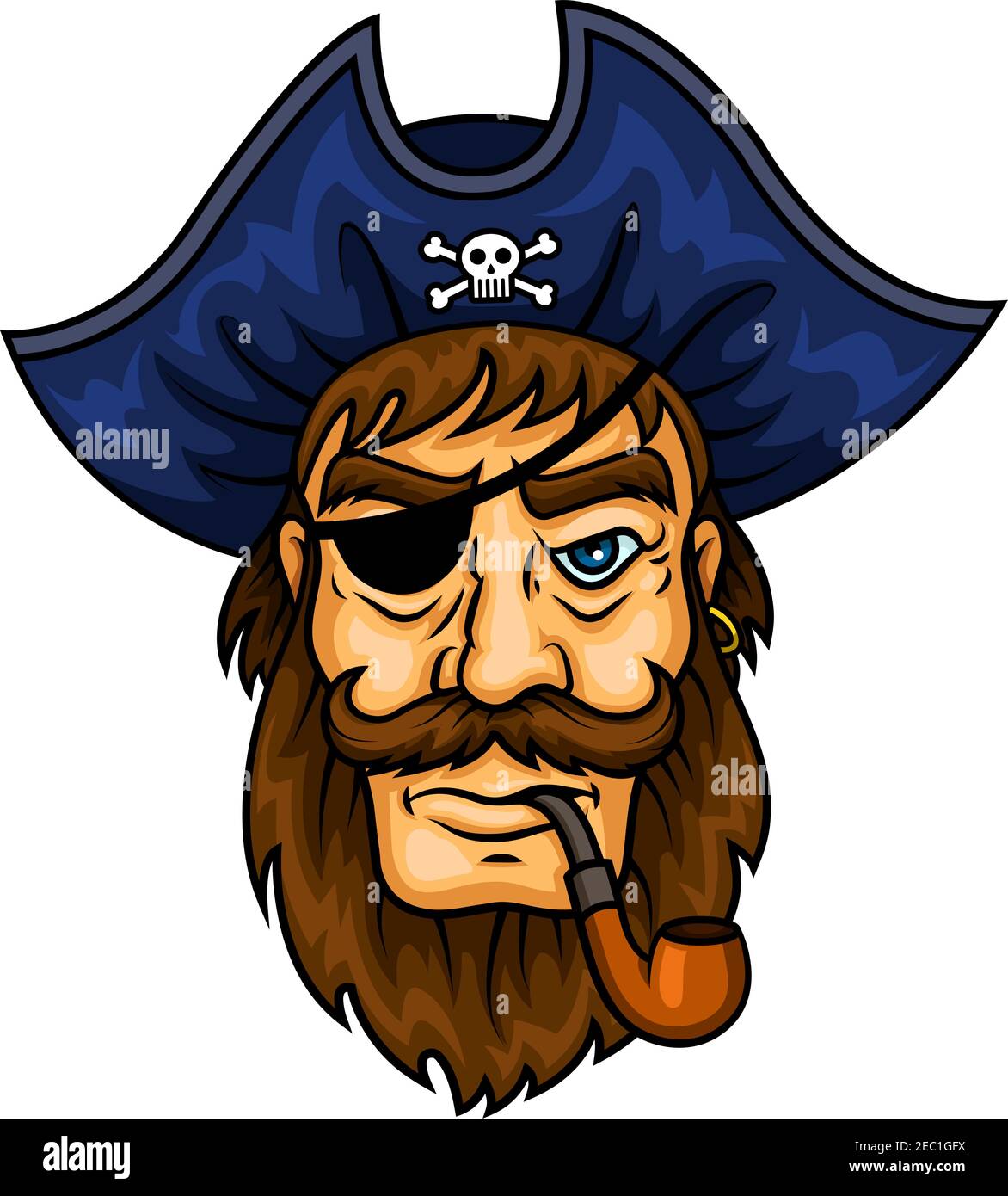 Red Jolly Roger Beard